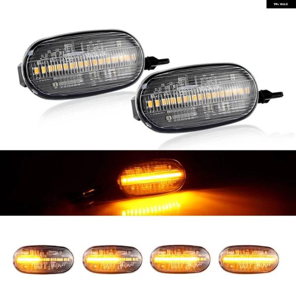 ダイナミック LED サイドマーカー ウインカー ウィンカー ライト ランプ 三菱 トライトン L200 2005-2015 パジェロ モンテロ スポーツ ナティバ 08-16 カスタム パーツ アクセサリーHigh-concerned c...
