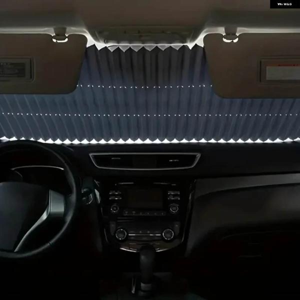 車用格納式 折りたたみ サンバイザー 1個 UVカット 貼り付け フロントウィンドウ用 フロントガラス 折りたたみ 式 カスタム パーツ アクセサリーProduct application scenarios:OtherCraft of W...