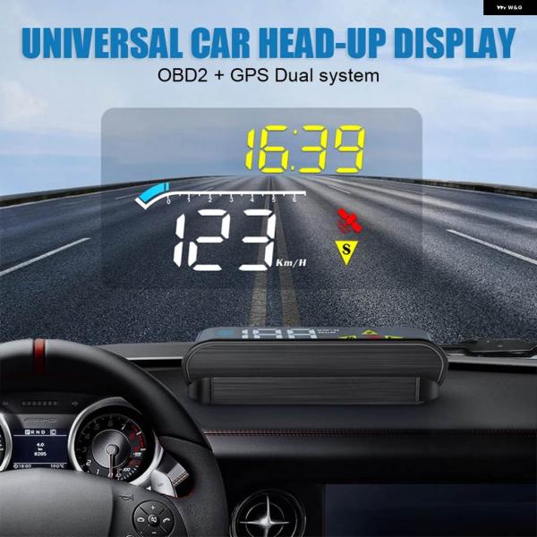 エレクトロニクス M17 OBD GPS ヘッドアップ ディスプレイ カーHUDスピード メーター 全車対応 フロントガラス プロジェクター デジタル カスタム パーツ アクセサリーWire or Wireless:WiredOrigin:...