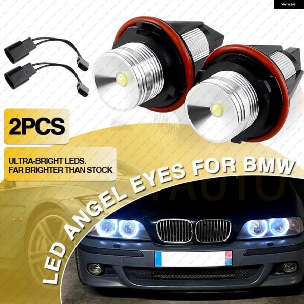BMW E39 E53 E60 E61 E63 E64 E65 E66 E87 525I 530I XI 545I M5 LED エンジェルアイズ マーカーライト バルブ 12V 車用ランプ 2個 カスタム パーツ アクセサリーHigh-c...