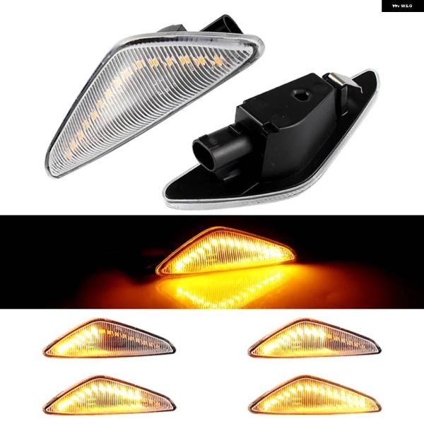 2個 LED サイドミラー ダイナミック ウィンカー シーケンシャル インジケーター ウインカー BMW 3シリーズ E46 316CI 318CI 320CD 320CI 323CI カスタム パーツ アクセサリーHigh-concern...