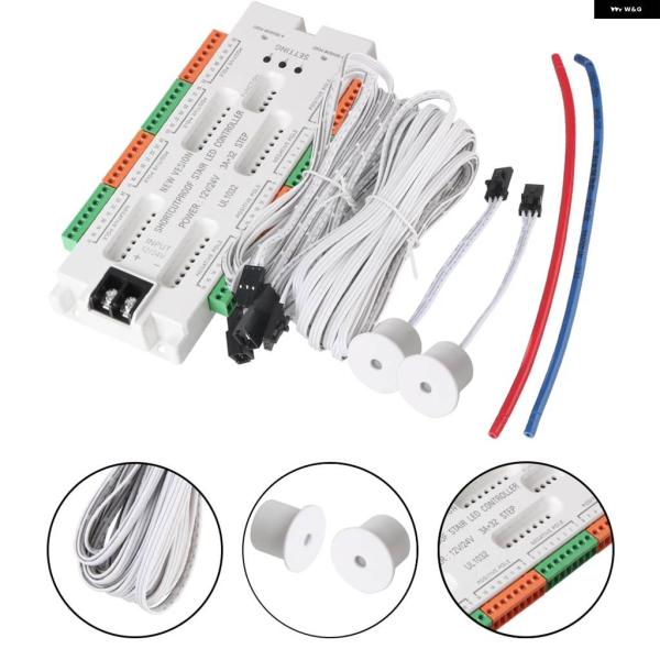 階段用LEDモーションセンサーライト DC12V/24V ラダーナイトライト 32チャンネル 短絡防止 コントローラ ー カスタム パーツ アクセサリーHigh-concerned chemical:NoneModel Number:296...