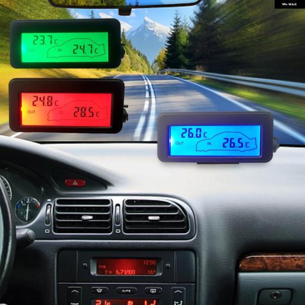 12V 車内外温度計 ミニデジタル車内LCD ディスプレイ 室内外温度計 1.5M ケーブル センサー カスタム パーツ アクセサリーHigh-concerned chemical:NoneOrigin:Mainland ChinaPowe...