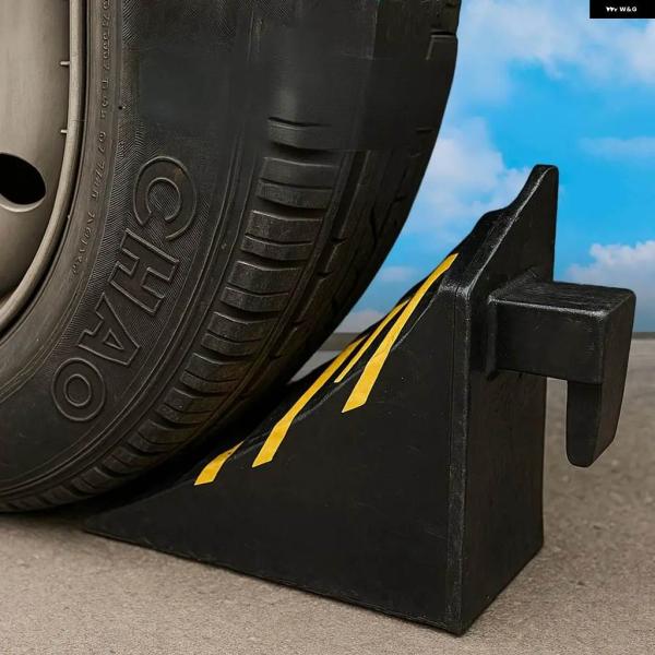 ホイール止め ゴム製 トライアングル傾斜デザイン 車両用ホイールストッパー パーキング 補助 なタイヤスリップストッパー カスタム パーツ アクセサリーHigh-concerned chemical:NoneGLUE:GLUEItem Ty...