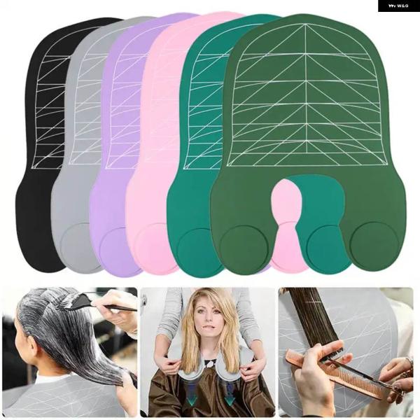 ヘアカット用シリコンケープ 防水 カラーヘアカラー用ショール パッド ネッククロークサロン スタイリング カスタム パーツ アクセサリーHigh-concerned chemical:NoneSize:1Material:RubberMod...