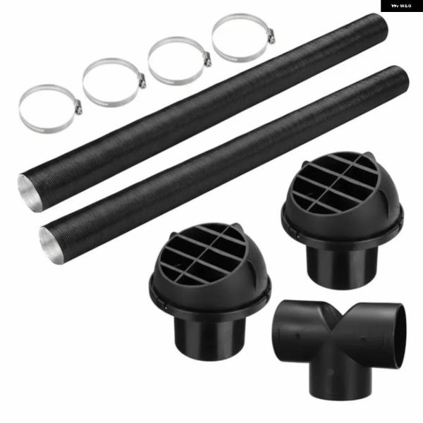 42/60/75MM ディーゼルヒーター T 3 アウトレット コネクタフォイル Y字型ディーゼルヒーターベントホースクリップセット スケーラブルエア アウトレット カスタム パーツ アクセサリーHigh-concerned chemica...