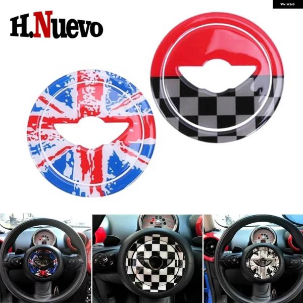 MINI COOPER R55 R56 R57 R58 R59 R60 R61 CLUBMAN COUNTRYMAN ステアリングホイール センター 3D 専用カー ステッカー デカール カスタム パーツ アクセサリーHigh-concer...