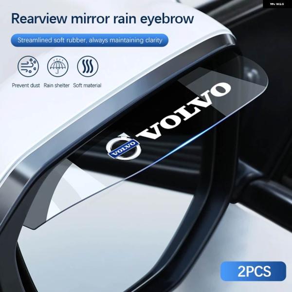 2個 車用ミラー ブロック レインウォーターアイブロウ VOLVO XC60 XC90 V40 V60 S60 V50 V90 S80 C40 XC40 V70 XC70 C30 カスタム パーツ アクセサリーHigh-concerned ...