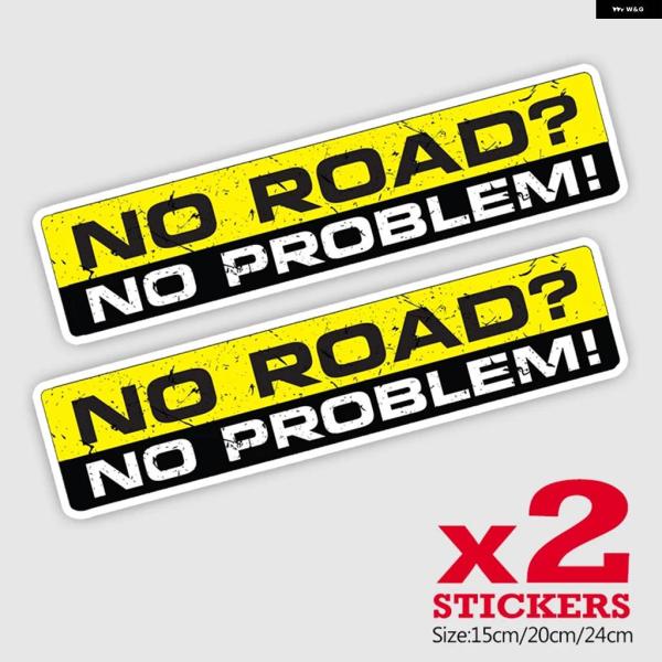 CK21838# 2枚/パック PVC デカール ロードがなく問題なしカー ステッカー 防水 バンパー リアウィンドウ バイク カスタム パーツ アクセサリーHigh-concerned chemical:NoneCategory:PVCT...