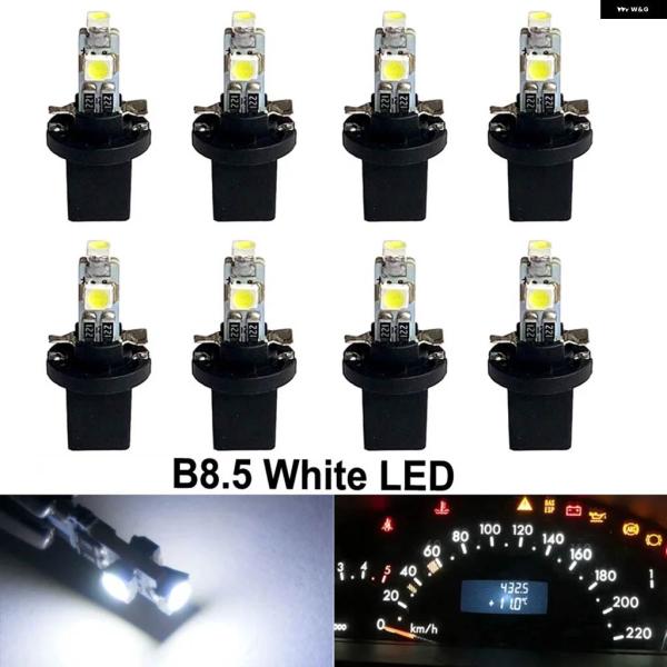 8個 T5 B8.5 B8.5D W1.2W W3WPC 74PC 37 LED バルブ 車内ライト ダッシュボード ウォーミング インジケーター ウェッジ ランプ 12V カスタム パーツ アクセサリーHigh-concerned che...