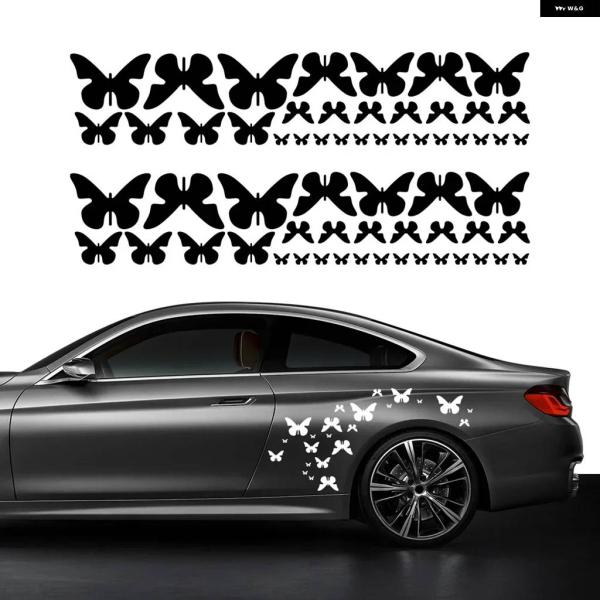 サイドドア ステッカー ファッション 蝶 デカール フォルクスワーゲン ゴルフ トヨタ アウディ BMW ミニ テスラ モデルY カスタム パーツ アクセサリーHigh-concerned chemical:NoneCategory:Sti...