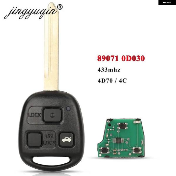 433MHZ 4D70/4Cチップ 89071-0D030 2/3 ボタン リモートキーフォブ トヨタ ヤリス アベンシス 2003 - 2011 カスタム パーツ アクセサリーHigh-concerned chemical:NoneCou...