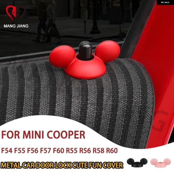 デザイン インテリア ウィンドウ ドア ロックピン カバー ステッカー MINI COOPER F54 F55 F60 R55 R56 R60 デカール ケース デコレーション カスタム パーツ アクセサリーHigh-concerned c...