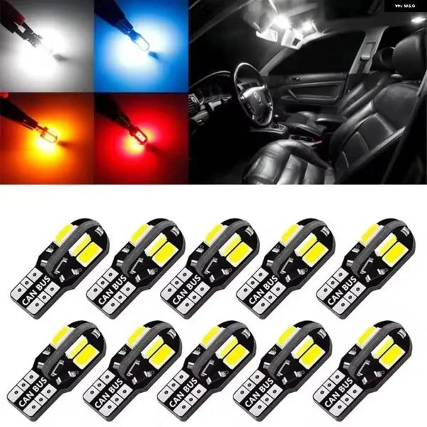 20/10個 W5W T10 LED CANBUS 5W5 12V 2W 600LM スーパーカー インテリア サイドライト 194 3030 SMD バルブ ホワイト アンバー RE カスタム パーツ アクセサリーHigh-concern...