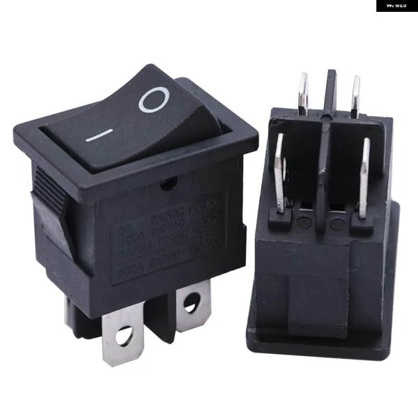 ミニロッカースイッチ ON OFF 3ピン 2ポジション 10A 125V AC 6A 250V ボート用ロッカートグルスイッチ KCD1 SPST スナップイン式スクエアスイッチ カスタム パーツ アクセサリーHigh-concerned...