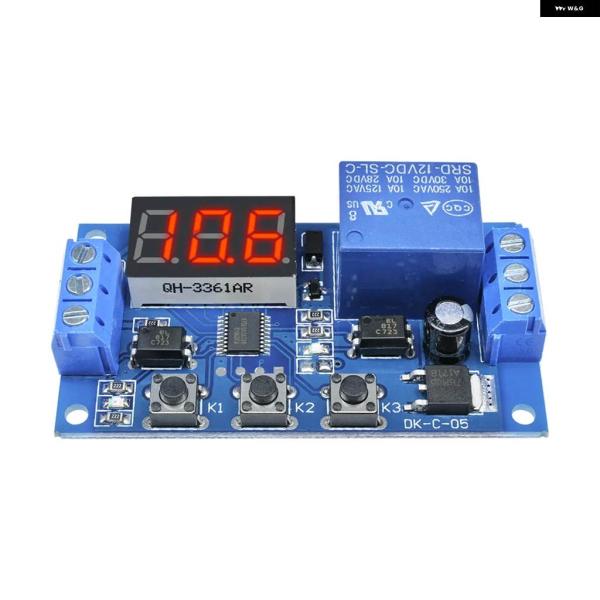 DC 12V タイマー遅延リレー モジュール サイクルタイマースイッチ オプトカプラ絶縁トリガータイミング遅延リレー LED スマートホーム コントローラ ー カスタム パーツ アクセサリーContact Arrange:SPDTEU LV...