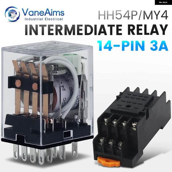 リレー MY4P HH54P MY4NJ コイル DPDT マイクロミニ電磁リレースイッチ ソケットベース LED AC 110V 220V DC 12V 24V カスタム パーツ アクセサリーEU LVD Voltage:Low volt...