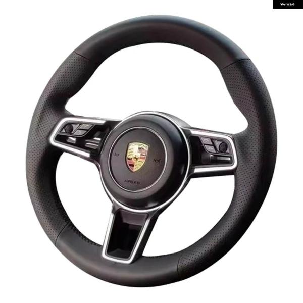 ステアリングホイール カバー レザー パルシェ カイエン S カイエン ベース E-ハイブリッド S マカン 918 スパイダー 718 ボクスター ケイマン GT4 911 カスタム パーツ アクセサリーHigh-concerned ch...