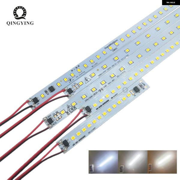 10個 AC220V 2835 LED ストリップ 10CM 20CM 30CM 40CM 50CM 暖色/ナチュラル/白色 LED ライトバー 10CM ワイヤー カスタム パーツ アクセサリーPower Source:DCLuminou...