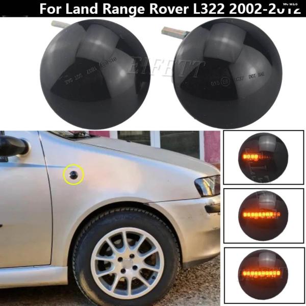 ランドローバー L322 2002-2012 LED サイドマーカー ウィンカー ライト 1 ペア 点滅シーケンシャル インジケーター ブリンカー ランプ カスタム パーツ アクセサリーHigh-concerned chemical:Non...