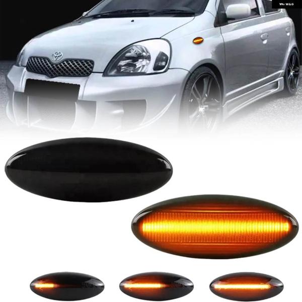 2個 LED ダイナミック サイドマーカー ウィンカー ライト シーケンシャル ブリンカー トヨタ ヤリス MK2 P9 RAV4 MK3 ACA3/ALA3 オーリス MK1 E15 カスタム パーツ アクセサリーHigh-concern...