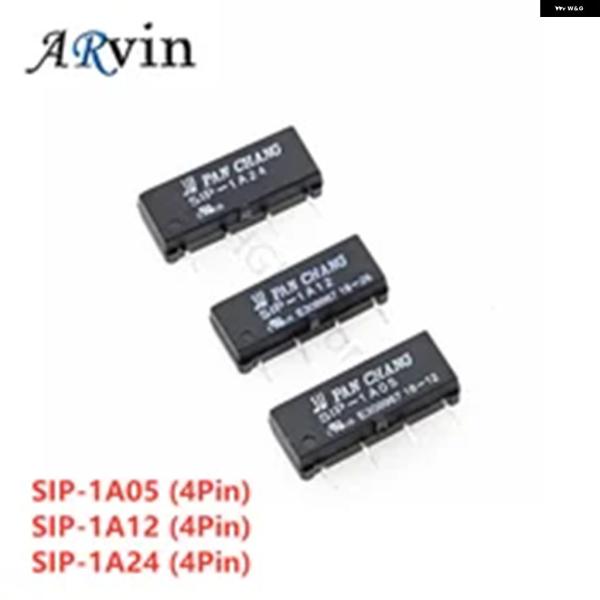5個 5V 12V 24V リードスイッチ モジュール SIP-1A05 SIP-1A12 SIP-1A24 PAN CHANG RELAY 4PIN カスタム パーツ アクセサリーEU LVD Voltage:Low voltage: B...