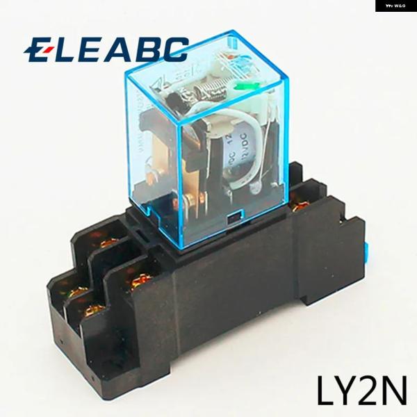 10A DPDTリレー 12VDC 24VDC 110VAC 220VAC LY2N リレー LY2NJ パワーリレーベースソケット 8ピン LY2リレースイッチ カスタム パーツ アクセサリーEU LVD Voltage:Low volt...