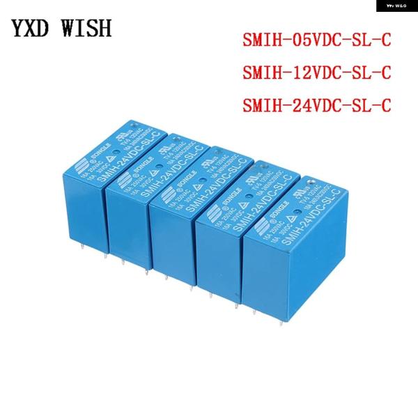 5個 SMIH-05VDC-SL-C SMIH-12VDC-SL-C SMIH-24VDC-SL-C 05 12 24 V リレー 250V 16A 8ピン SMIH-05V 12V 24VDC-SL-A 6ピン リレー カスタム パーツ ...