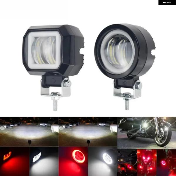 3インチ 7Dレンズ LED ワーク ライトバー 丸型/角型 車用 ヘッドライト ハロ オートバイ ジープ ATV SUV 12V 24V エンジェルアイ ドライビングライト カスタム パーツ アクセサリーHigh-concerned ch...