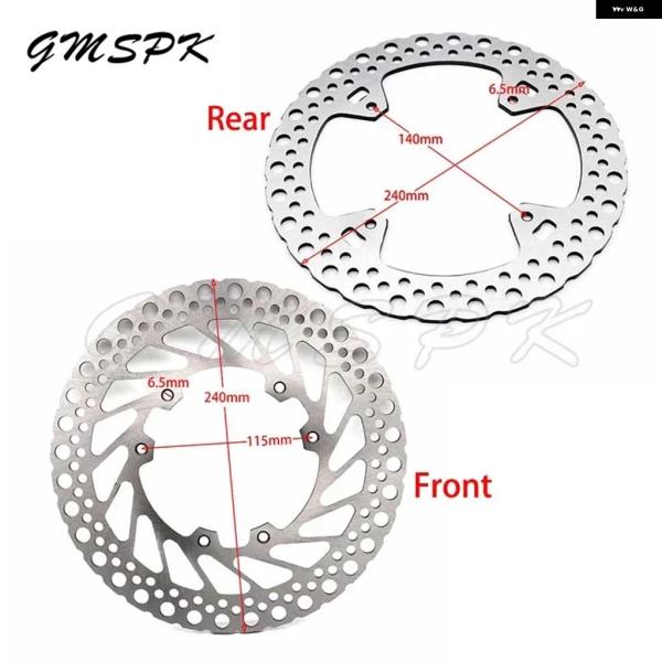 オートバイ 240MM フロント/リア ブレーキディスク ローター ホンダ CR125 CR250R CR125R 2002-2008 CRF 250 CRF 450 E R X 2002-2017 カスタム パーツ アクセサリーBrand...