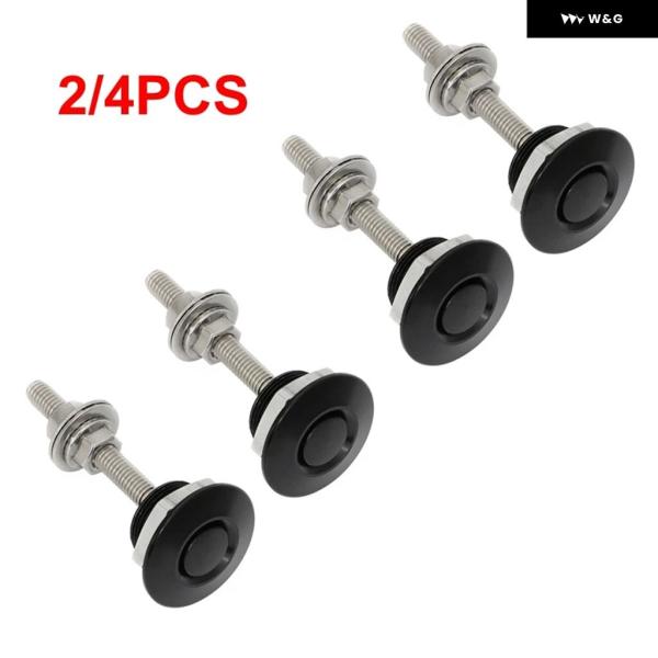 4個 汎用 カスタム 車ラッチ プッシュ ボタン ビレット クイックリリースファスナーフロント バンパー フードピン エンジン ボンネット ロックラッチクリップ カスタム パーツ アクセサリーOther Part Number:Engine...