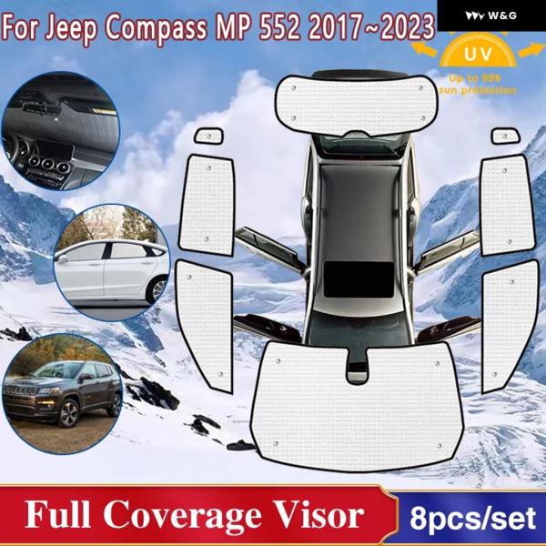 窓用サンシェード ジープ コンパス アクセサリー MP 552 2017~2023 フロントガラス サン UVカット バイザー 2018-22 カスタム パーツ アクセサリーProduct application scenarios:Oth...