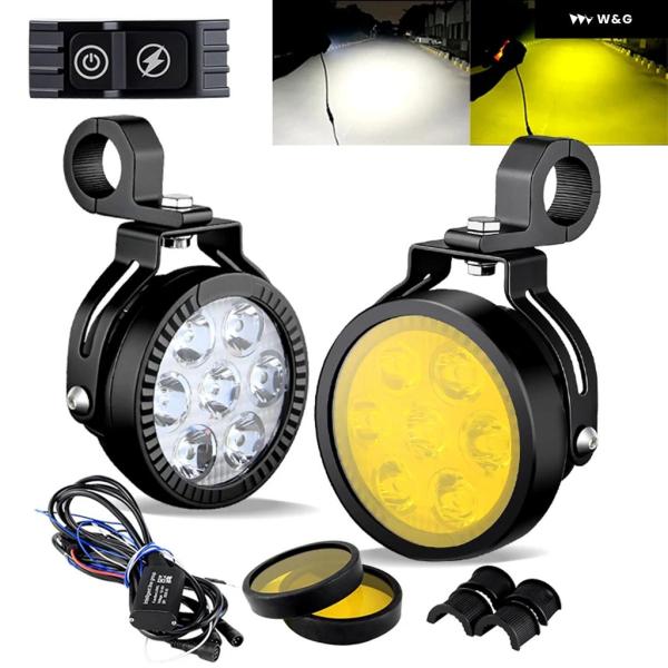 1セット M7 LED ランプ アセンブリ 補助ライト BMW R1200GS F800GS F700GS K1600 汎用 100W オートバイ バイク LED ドライビング フォグランプ カスタム パーツ アクセサリーHign-conc...