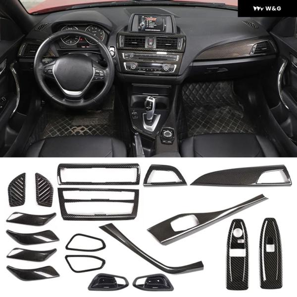 ABSカーボンカーセンター コントロール インテリア デコレーション ステッカー BMW 1 2シリーズF20 F21 F22 F23 2012-2018カーアクセサリー カスタム パーツ アクセサリーHign-concerned Chem...