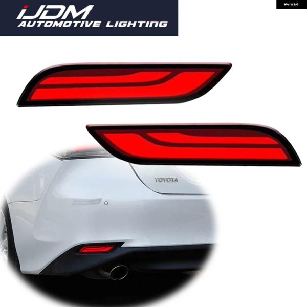 2018年以降 トヨタ カムリ用赤色LEDリア バンパー リフレクター ライトテールブレーキリア フォグランプ ウィンカーライト機能 カスタム パーツ アクセサリーHigh-concerned chemical:NoneFor Vehicl...