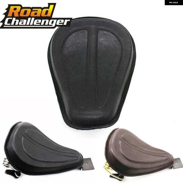 ブラック/ブラウン オートバイ 大型ソロシート ブラケット スプリング ハーレー ダイナ ファットボーイ スポーツスター ソフテイル XL1200 XL883 カスタム パーツ アクセサリーHigh-concerned chemical:N...