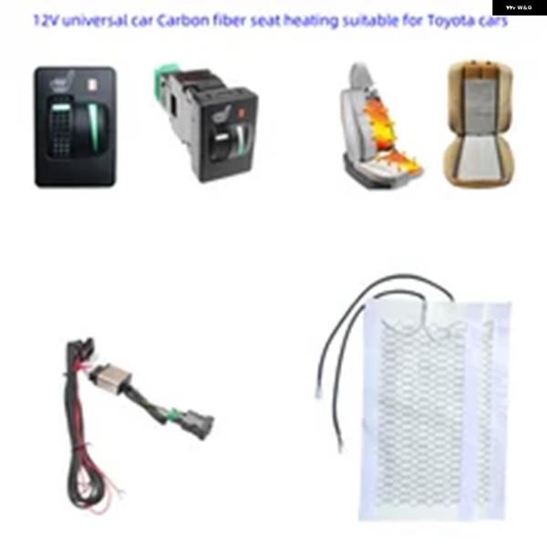 トヨタ 車用12Vカーボン暖房シートヒーター PRADOCOROLLARAV4REIZYARISCAMRYCROWN EZVIOSVENZA カスタム パーツ アクセサリーFilling:NoneTarget Pet:OtherThickn...