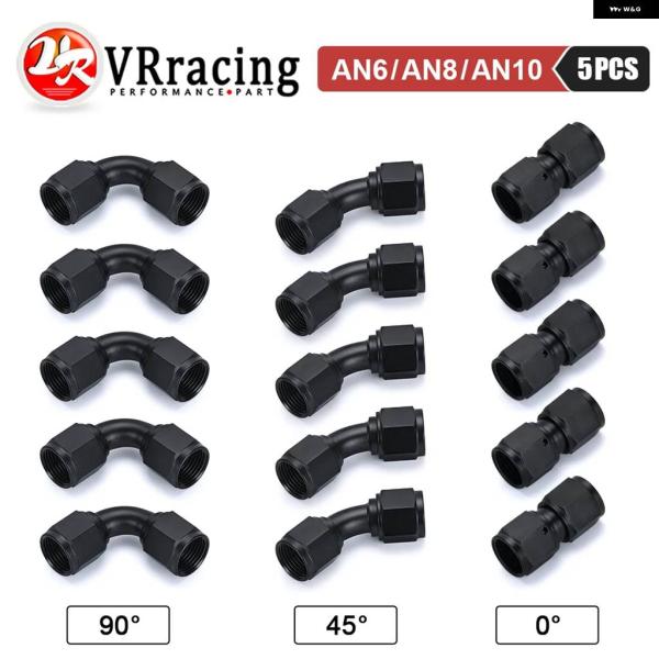 5PC S 0 45 90度 AN6 AN8 AN10 メスAN6 AN8 AN10 メス 油圧 ホース エルボー オイルクーラー フィッティング ホースフィッティング カスタム パーツ アクセサリーSpecial Features:Wel...