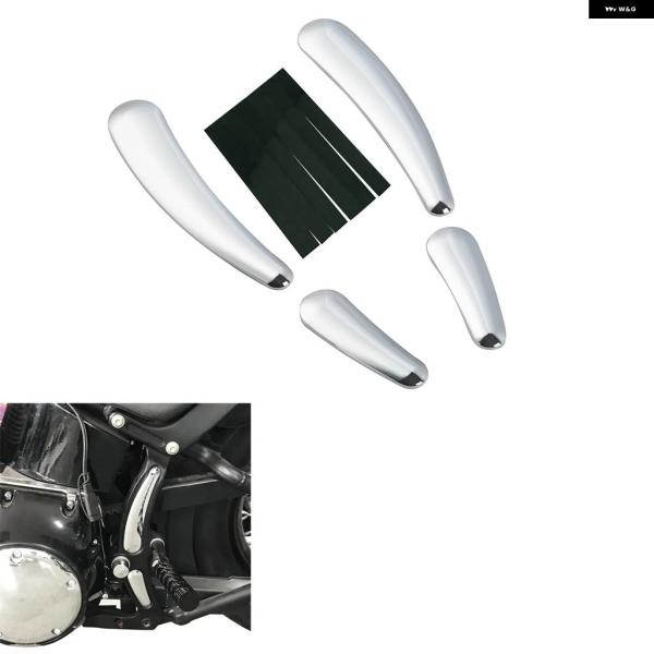 クローム4ピース カーブド スイングアーム フレーム インサート ハーレー ソフテイル スリム デラックスクロスボーン FLSTF FLSTN FXSTC 2008-2017 カスタム パーツ アクセサリーHigh-concerned ch...