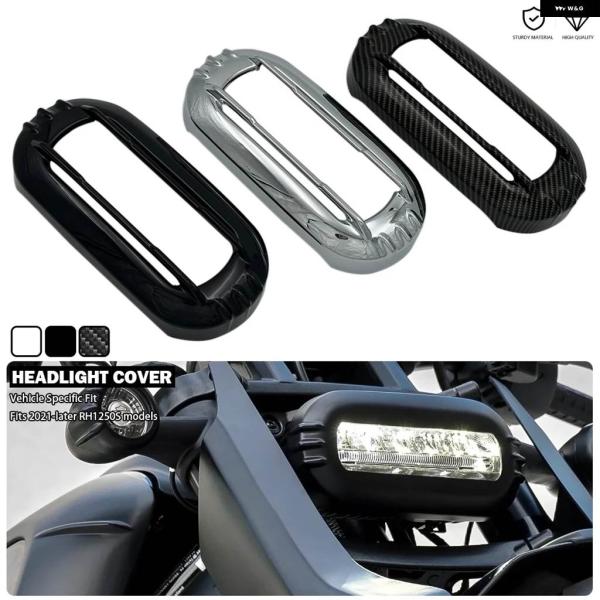 バイク ヘッドライト トリム カバー クローム/ブラック/カーボン ヘッドライト アクセントが ハーレー スポースター S RH1250S RH 1250 2021 - 2021 - 23 カスタム パーツ アクセサリーProtective...
