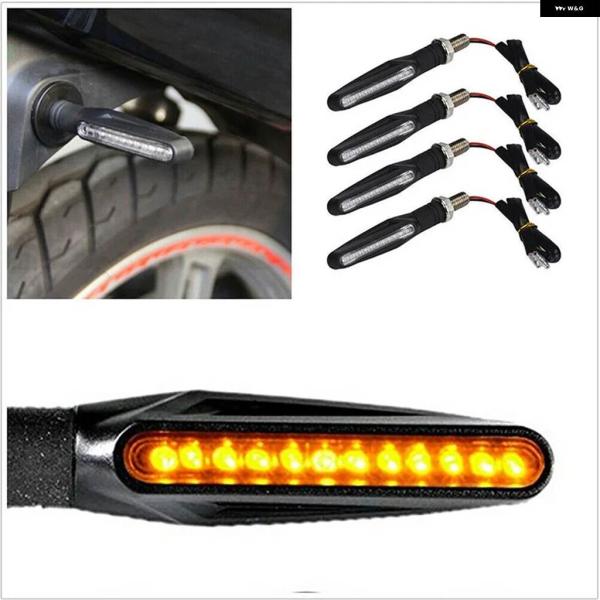 1個 LED オートバイ バイク ウィンカー インジケーター ビンカー ランプ ライト アンバー オートバイ フラッシュライト カスタム パーツ アクセサリーBattery Included:NoHigh-concerned chemica...