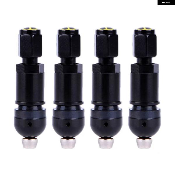 フォルクスワーゲン アウディ ポルシェ BMW ベンツ マセラティ TPMS バルブ タイヤエア圧センサー バルブ ステムキャップ ブラック アルミ カスタム パーツ アクセサリーHigh-concerned chemical:NoneMa...