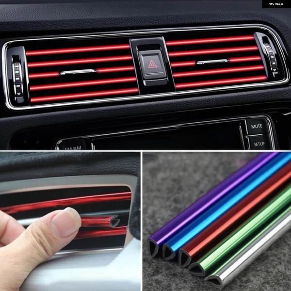 10個 車用 エアコン アウトレット モールディング トリム 装飾 ストリップ カーガジェット アウディ Q3 シュコダ コディアック オクタビア 2 アウディ A4 B8 カスタム パーツ アクセサリーHigh-concerned che...