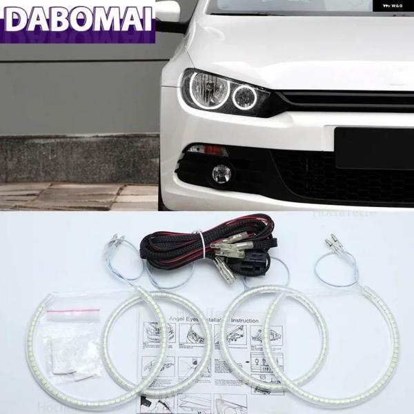 デイタイム ランニングライト DRL フォルクスワーゲン VW シロッコ 2008 - 2013 非プロジェクター式 スーパーホワイトカラー SMD LED エンジェルアイ キット カスタム パーツ アクセサリーHigh-concerned...