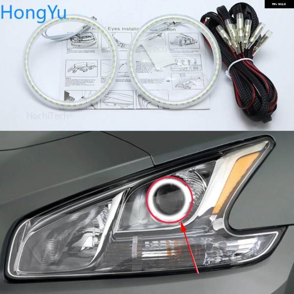 日産 マキシマ 2010 2011 2012 スーパーホワイトカラー 3528 SMD LED エンジェルアイ キット デイタイム ランニングライト DRL カスタム パーツ アクセサリーHigh-concerned chemical:No...