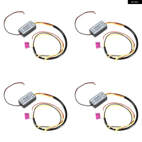 4X 車用 LED デイタイム コントローラ ー リレー ハーネス 調光器 ON/OFF 12-18V フォグ ライト コントローラ ー DRL コントローラ ー カスタム パーツ アクセサリーHigh-concerned chemical...