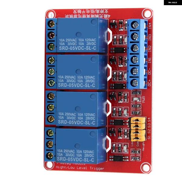 4チャンネルオプトカプラリレー モジュール ボード HIGH/LOWトリガーリレー モジュール 5V/12V/24V カスタム パーツ アクセサリーHigh-concerned chemical:NonePower Source:DCThe...