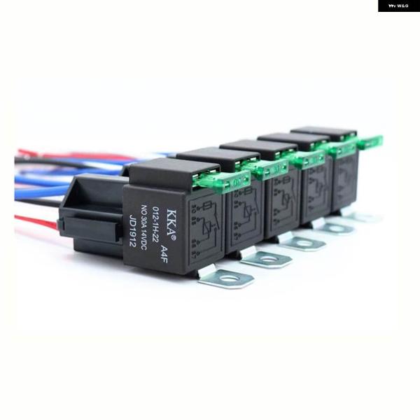 5個 12V 24V 30A 防水 リレー 銅端子 車用ヒューズ 安全プレートリレー 4ピン 5ピン カスタム パーツ アクセサリーEU LVD Voltage:Low voltage: Below 50Vac or 75VdcHigh-c...