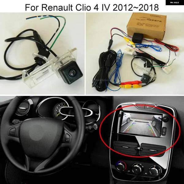 YESHIBATION 車載用バック カメラ セット ルノー クリオ 4 IV 2012 〜 2018 年式 スクリーン対応 カスタム パーツ アクセサリーGuiding Line:YesLens Material:Plastic + Gl...