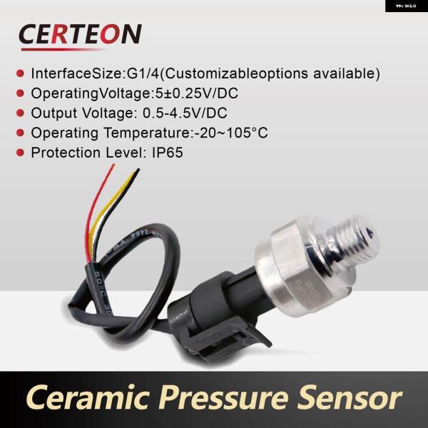 HK1100C G1/4 ステンレス 圧力トランスデューサー 0.54.5V 出力 ボイラー エアコン プレッサー ポンプ - コンパクト DC5V センサー カスタム パーツ アクセサリーBattery Included:NoHigh-c...
